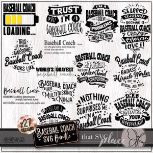 Baseball Coach SVG Bundle, School Coach Appreciation Gift, Baseball ...
