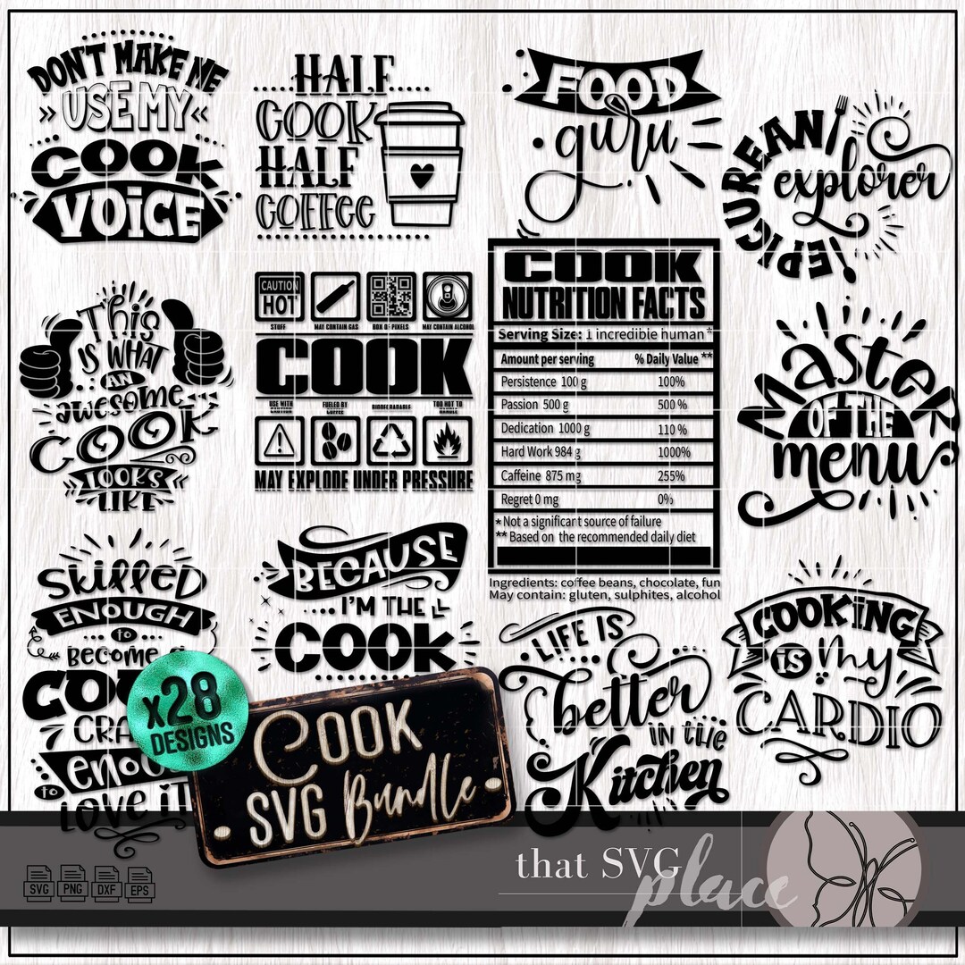 Cook SVG, Chef SVG PNG Bundle, Sous Chef Svg Clipart, Cooking ...