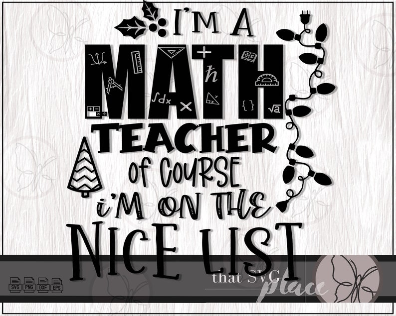 Math Teacher SVG Math SVG Teacher SVG Cricut Cutting File - Etsy