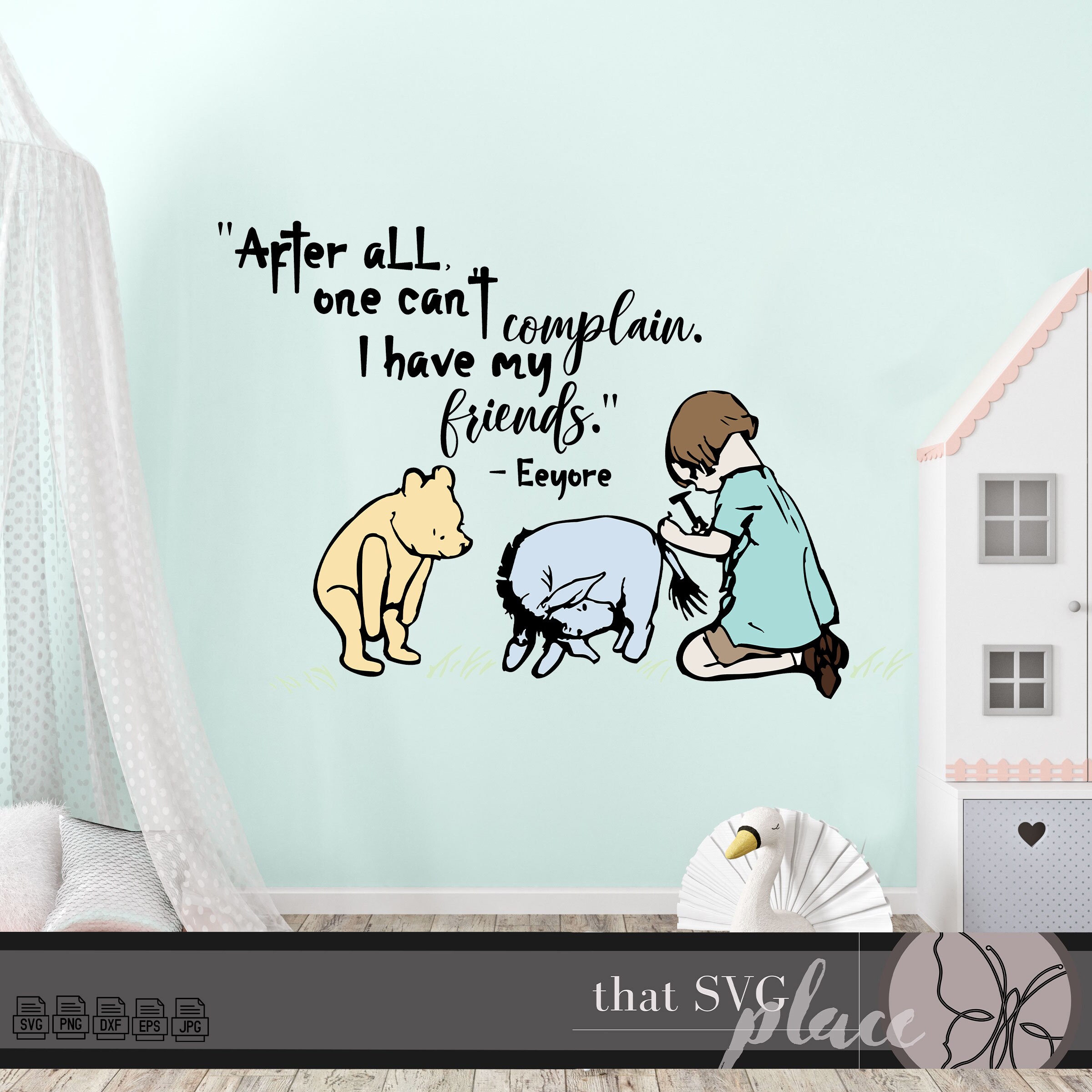Classic Winnie the Pooh SVG Eeyore SVG Christopher Robin SVG - Etsy UK