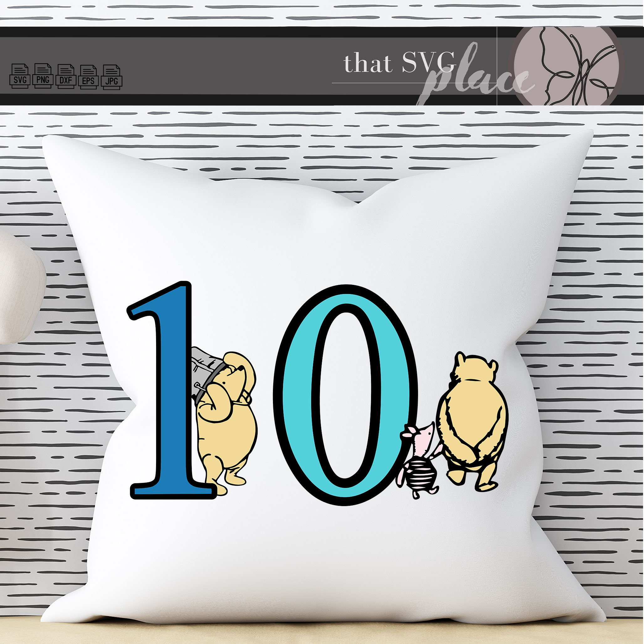 Classic Winnie the Pooh Numbers Clipart Piglet Tigger - Etsy