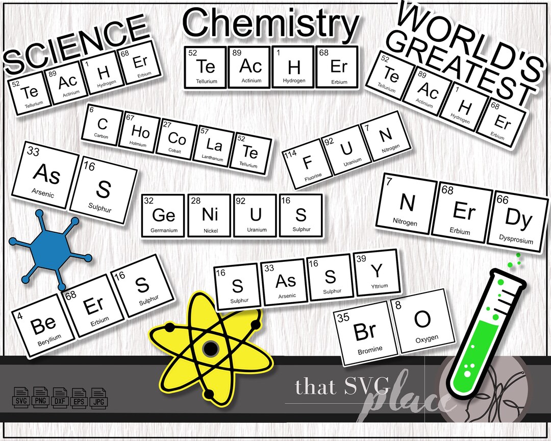Teacher SVG, Chemistry, Science Lab Chemistry, Periodic Table SVG ...
