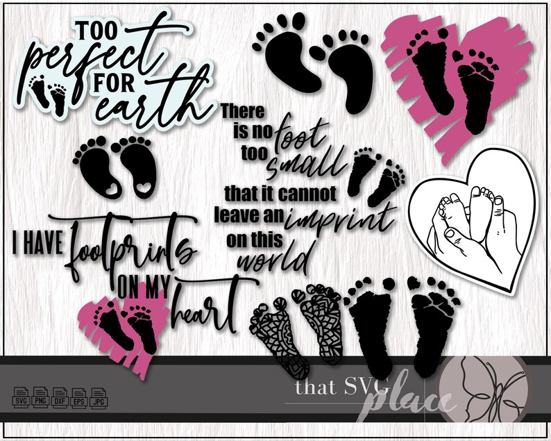 In Loving Memory SVG Rainbow Baby SVG Baby Feet SVG - Etsy