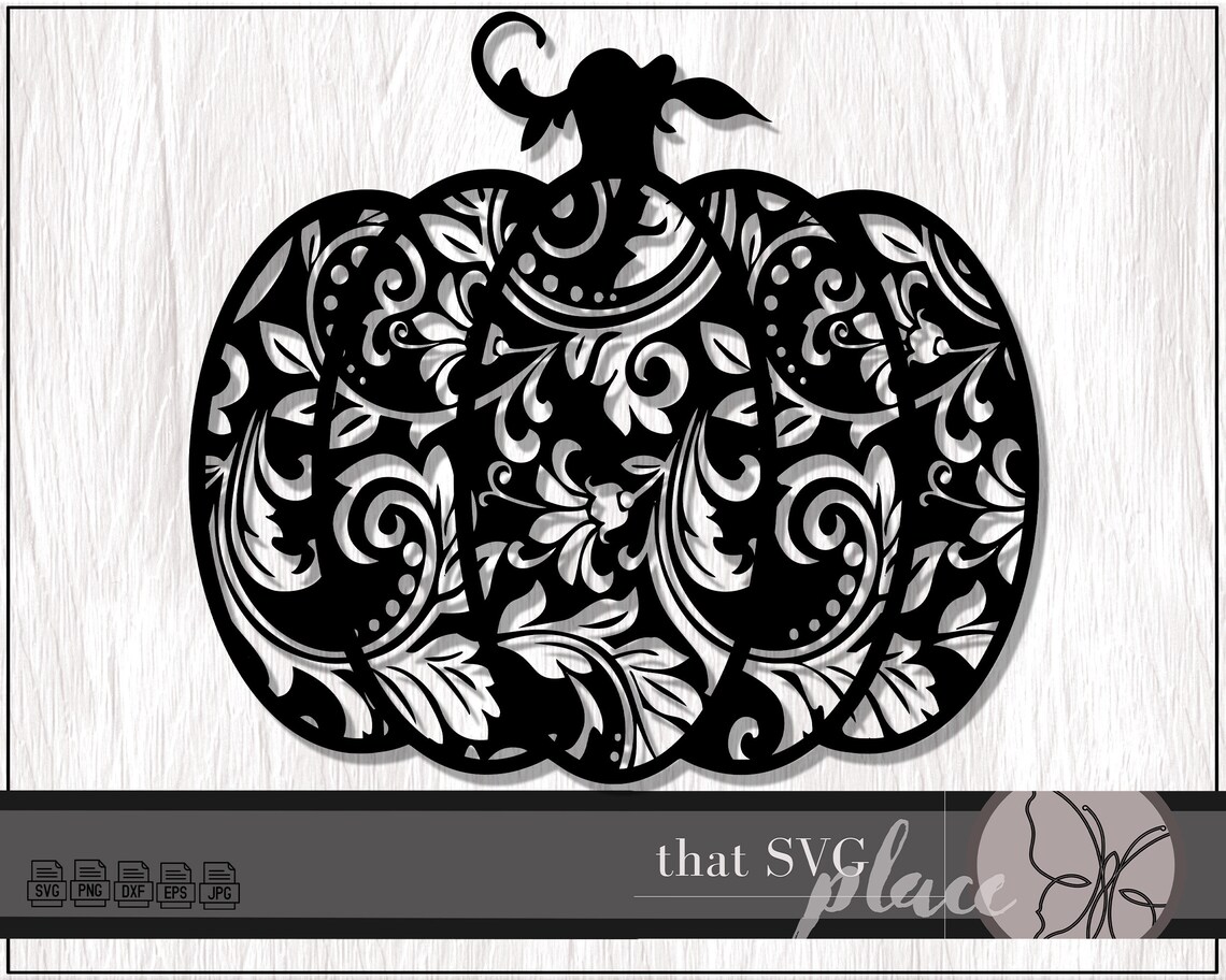 Fancy Pumpkin SVG Pumpkin Clipart Autumn SVG Swirly Pumpkin - Etsy