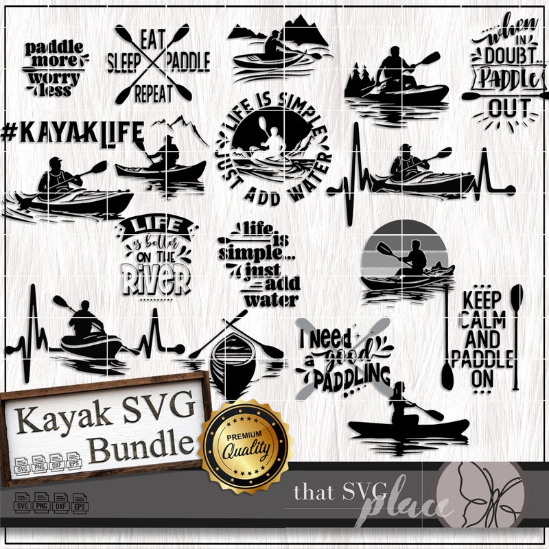 Kayaking Svg - Etsy