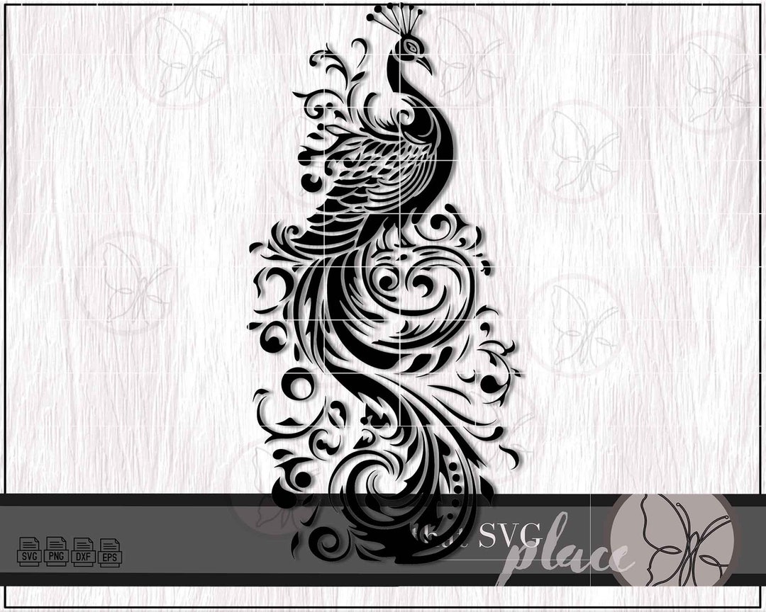 Peacock SVG PNG DXF Clipart Vector Cut File for Cricut, Bird Svg - Etsy