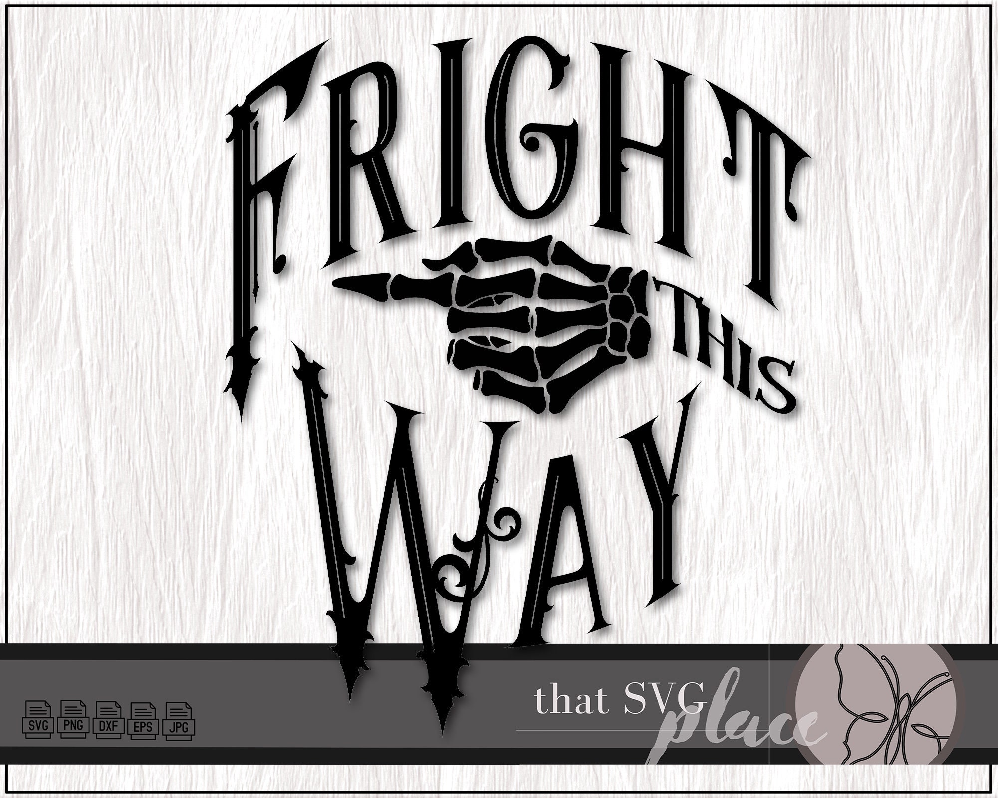 Spooky SVG Fright This Way SVG Halloween Clipart PNG Cricut - Etsy