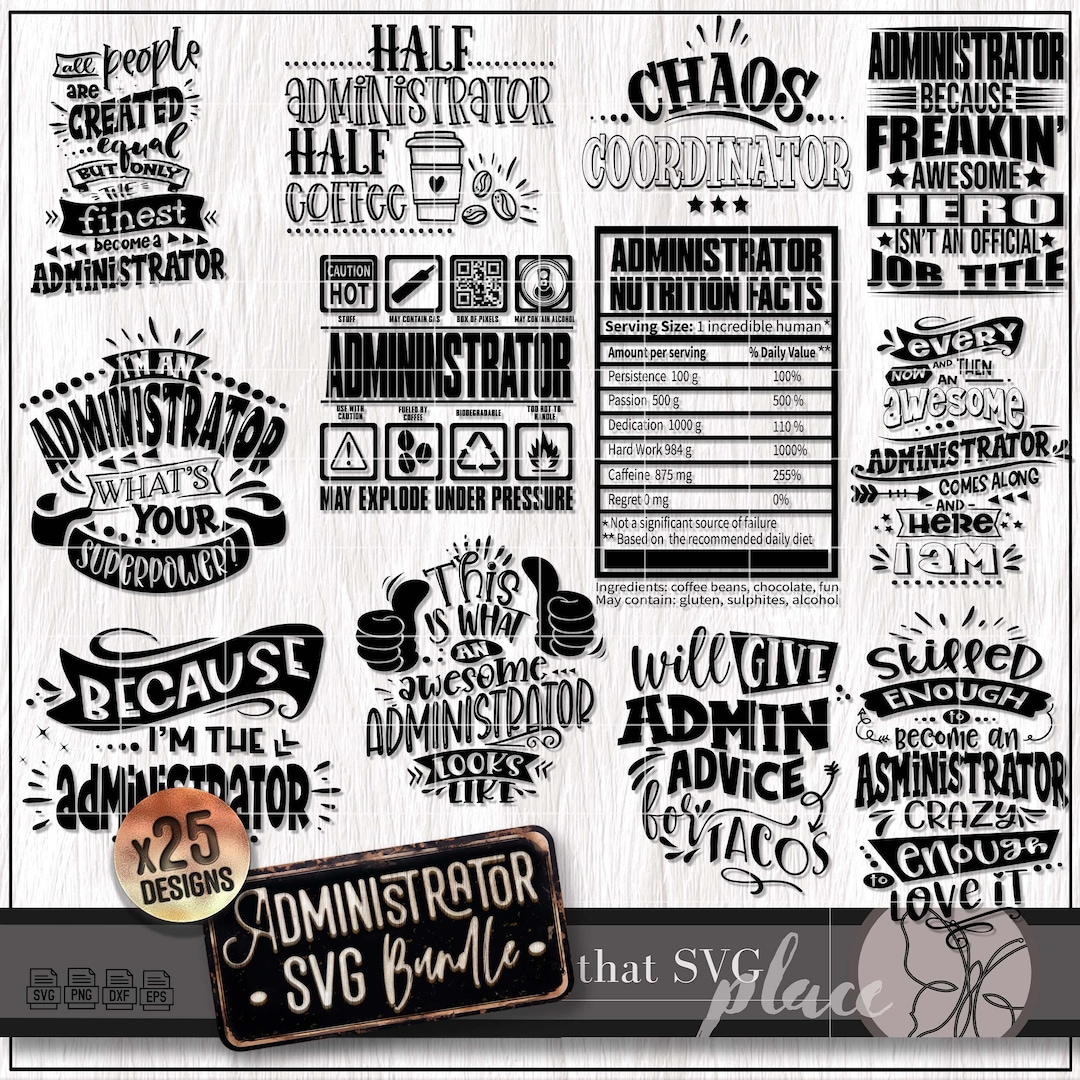 Administrator SVG Bundle, Hospital Director Appreciation Gift, Manager ...