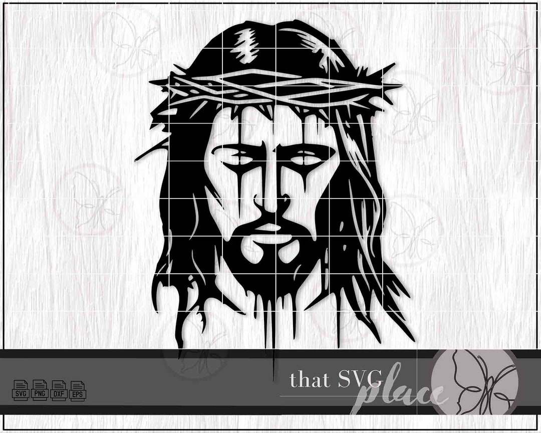 Jesus Face SVG, Crown of Thorns SVG, Faith SVG, Christ Svg, Christian ...