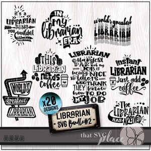 Librarian SVG PNG Bundle #2, Library SVG, School Librarian Svg, Book ...
