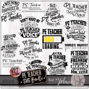 PE Teacher SVG Bundle, Phys Ed Teacher Shirt SVG Png, Physical ...