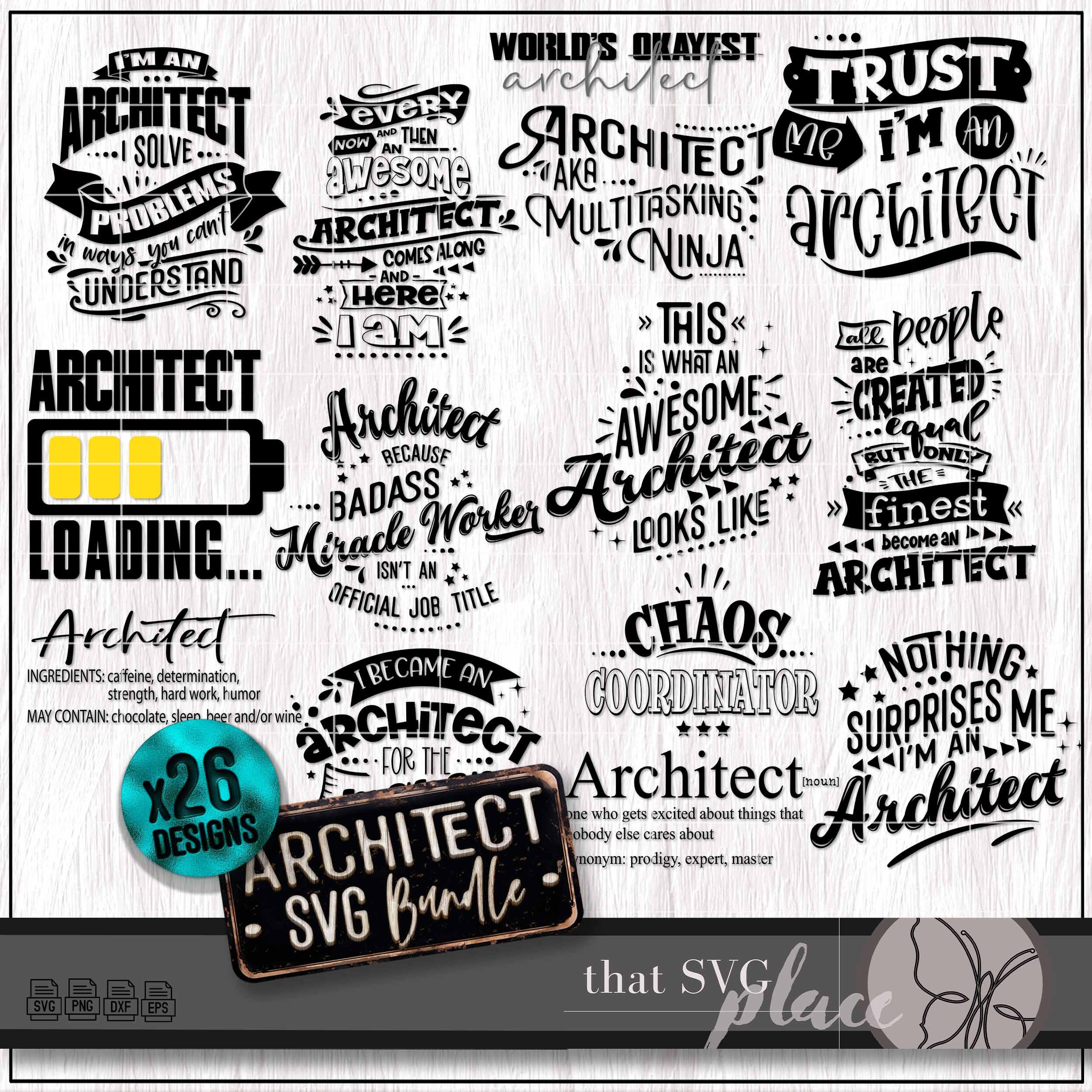 Architect SVG, Future Building Designer PNG Bundle, Funny Architecture ...