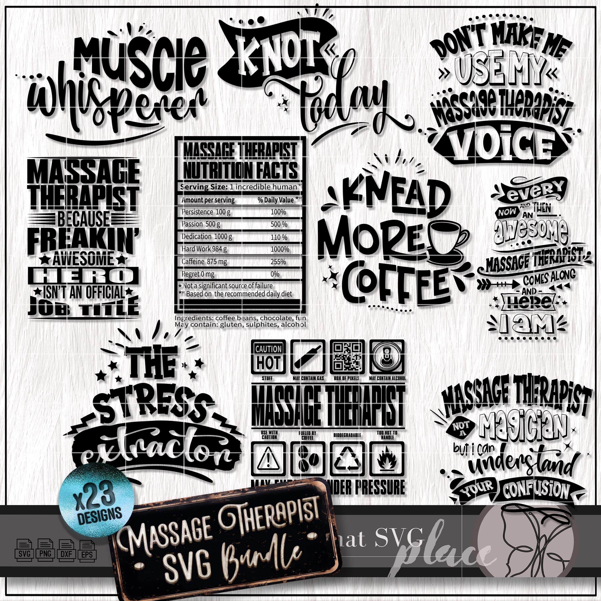 Massage Therapy SVG PNG Bundle, Massage Therapist Svg, Wellness Svg ...