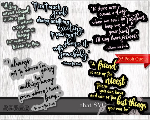 AA Milne Quote Classic Winnie the Pooh Quote Bundle SVG - Etsy