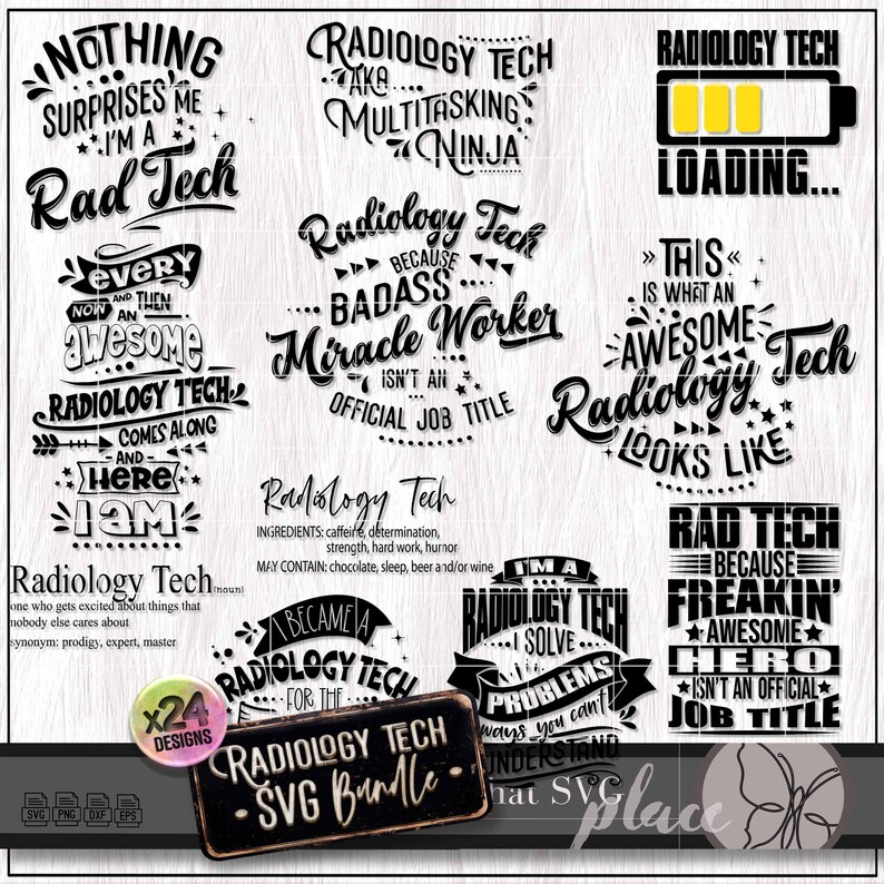 Rad Tech SVG Bundle, Xray Tech SVG Png, CT Tech Appreciation Gift ...