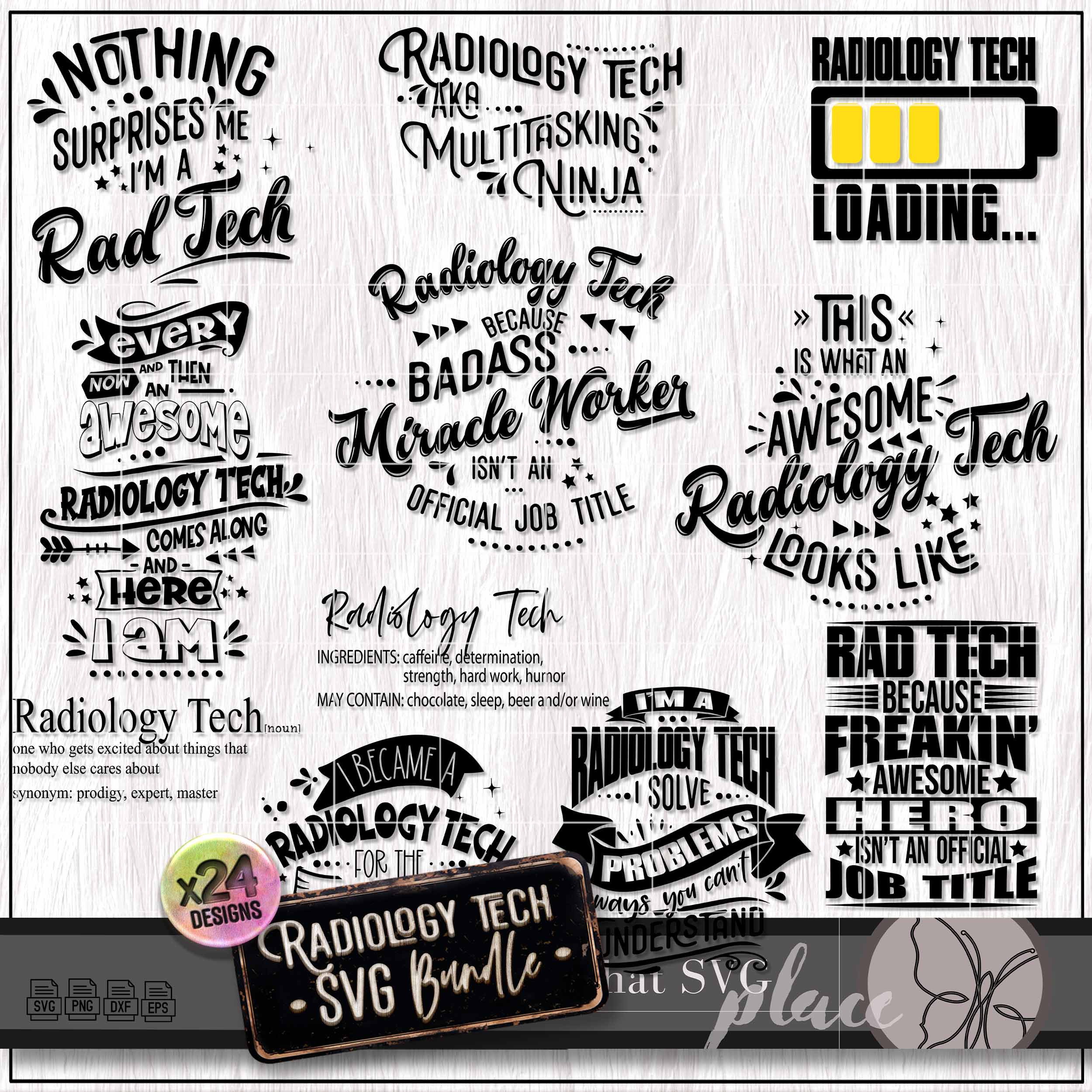 Rad Tech SVG Bundle, Xray Tech SVG Png, CT Tech Appreciation Gift ...