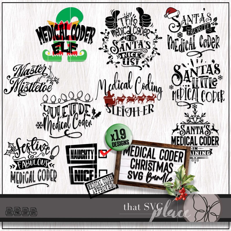 Medical Coder SVG, Christmas SVG Bundle, Shirt SVG Png, Appreciation ...