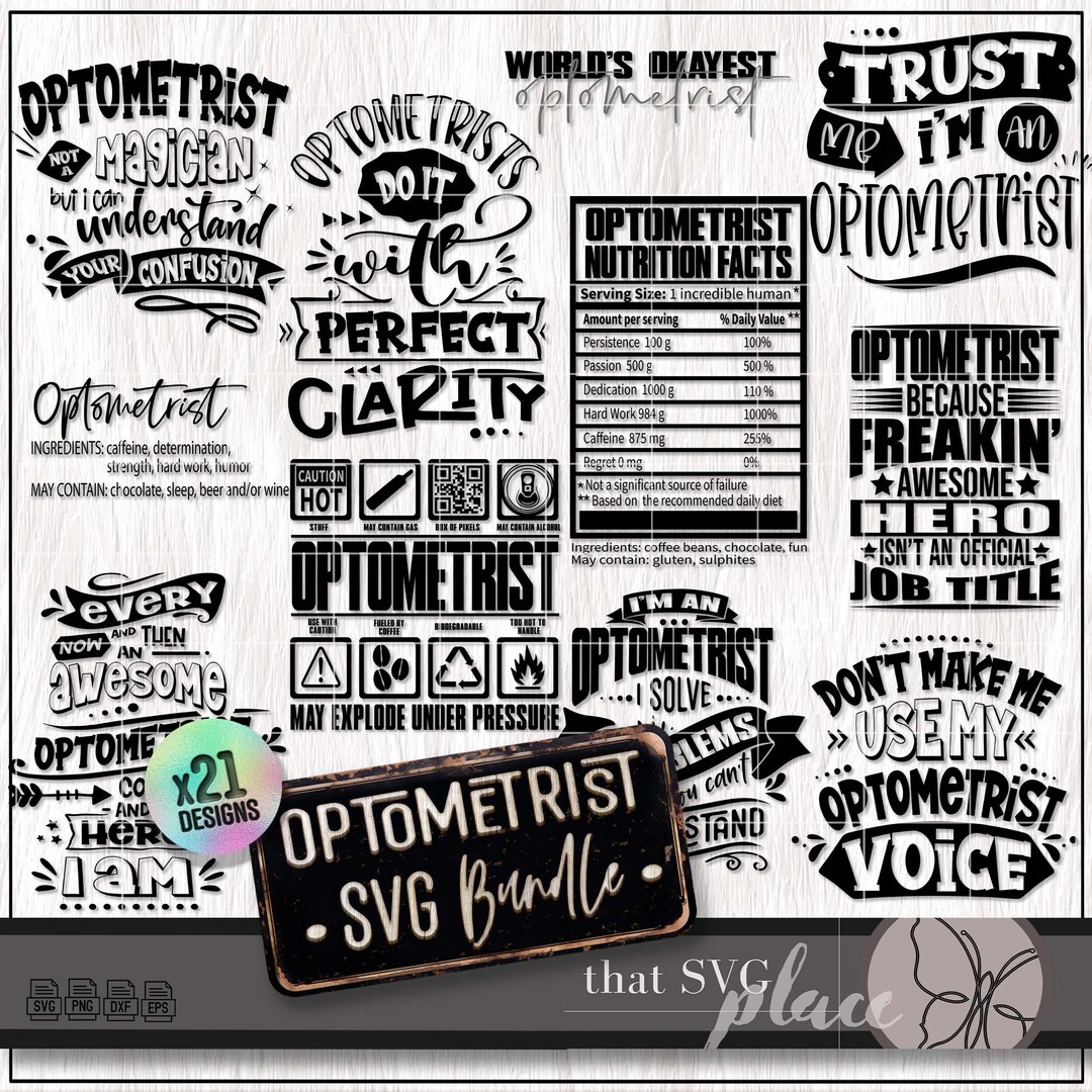 Optometry SVG PNG Bundle, Eye Doctor SVG, Optometrist Svg, Optometry ...