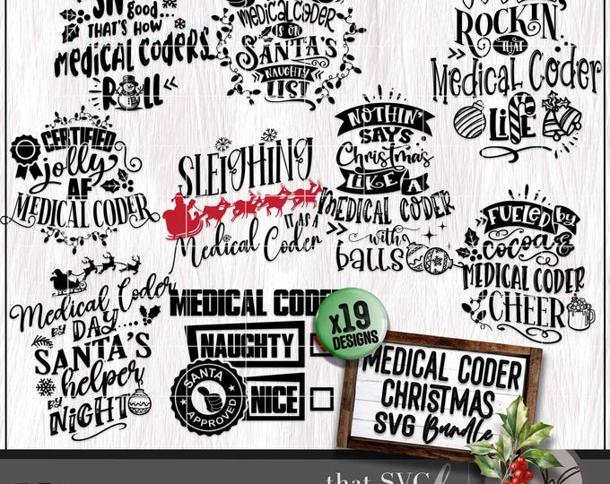 Medical Coder Svg, Medical Coder Bundle Svg, 14 Design, Medical Coder ...