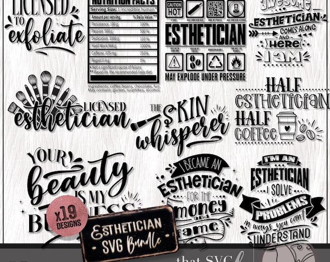 Esthetician SVG PNG Bundle, Cosmetology SVG, Skin Care Svg, Esthetician ...