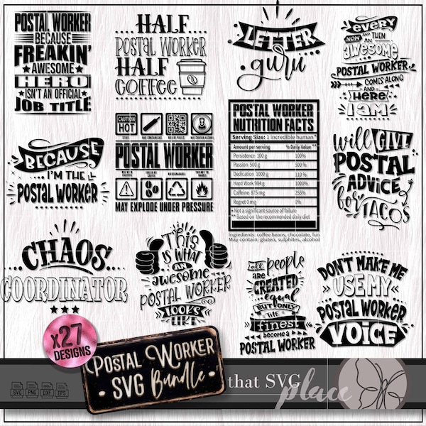Postal Worker Svg - Etsy