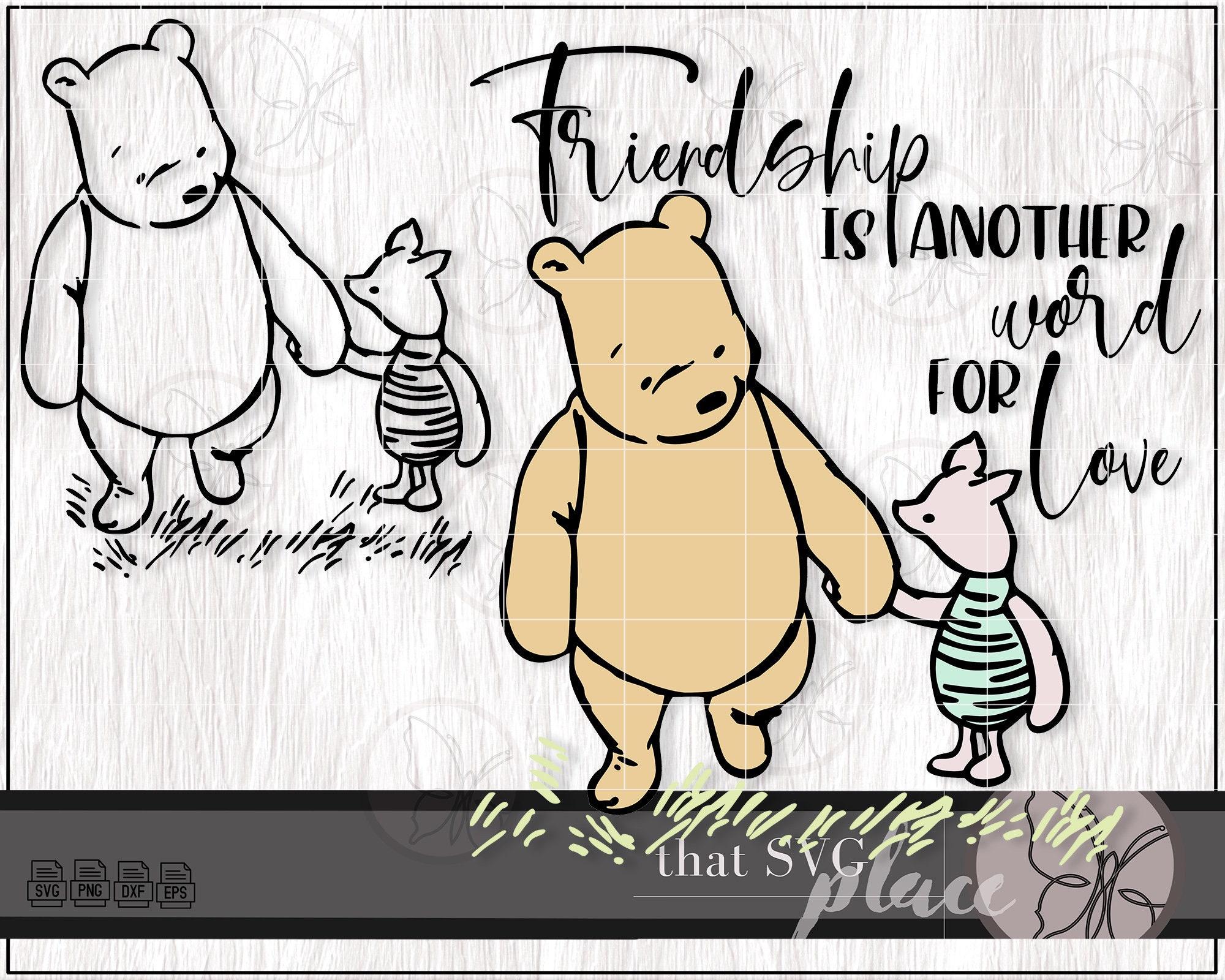 Winnie-the-pooh SVG Piglet SVG Cricut Silhouette Glowforge - Etsy Canada