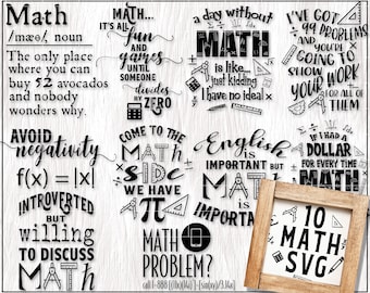 Math Svg Math Png Math Svg for Cricut Shirt Math Png for - Etsy