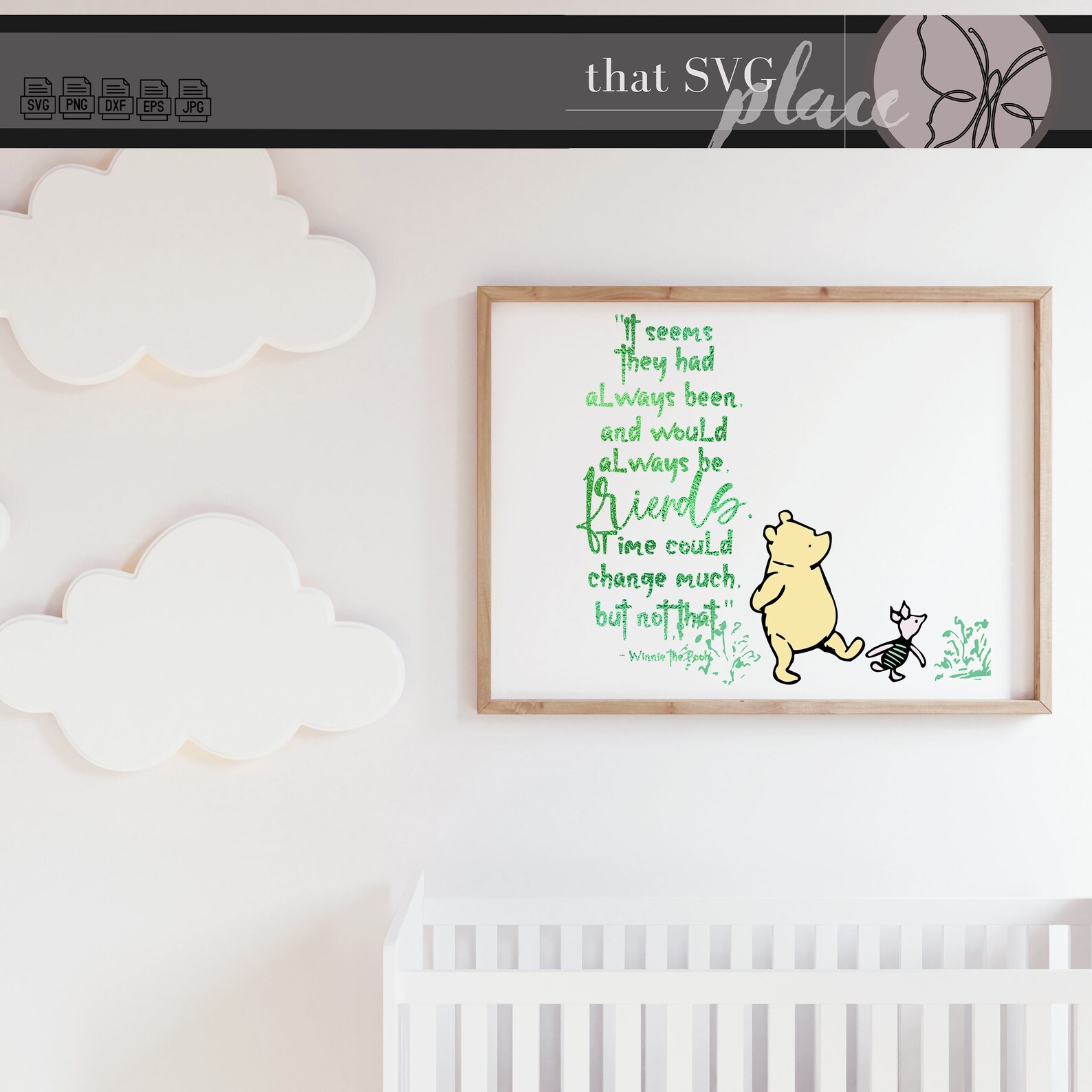 Classic Pooh SVG EPS PNG Cricut Silhouette Glowforge - Etsy