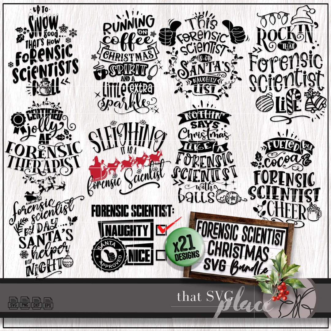 Forensic Scientist SVG, Christmas PNG Bundle, Forensics Svg, CSI ...