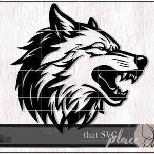 Howling Wolf Face Silhouette SVG PNG Clipart Cricut Cut File - Etsy Canada