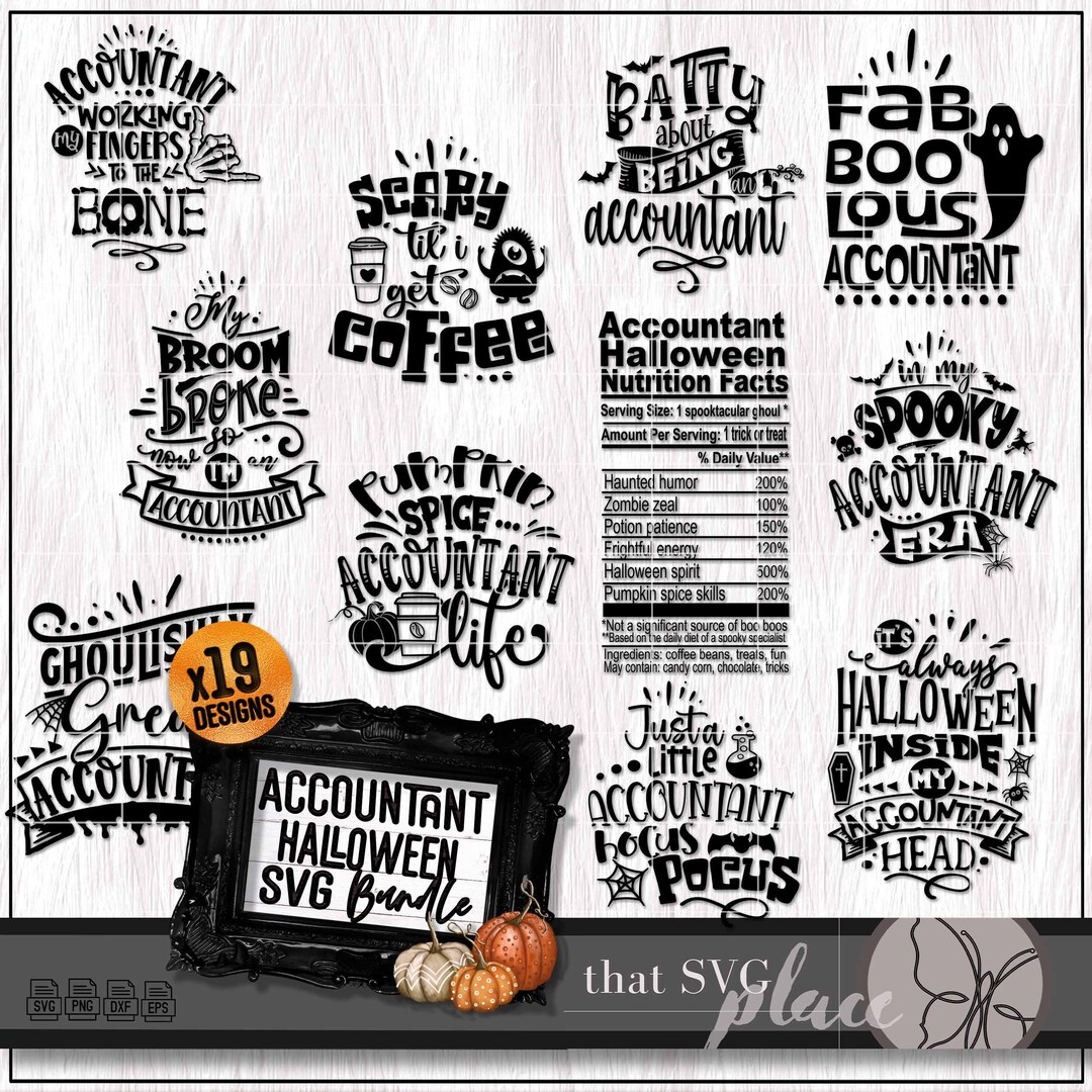 Accountant SVG, Halloween PNG Bundle, Accounting Svg, School Bookkeeper ...