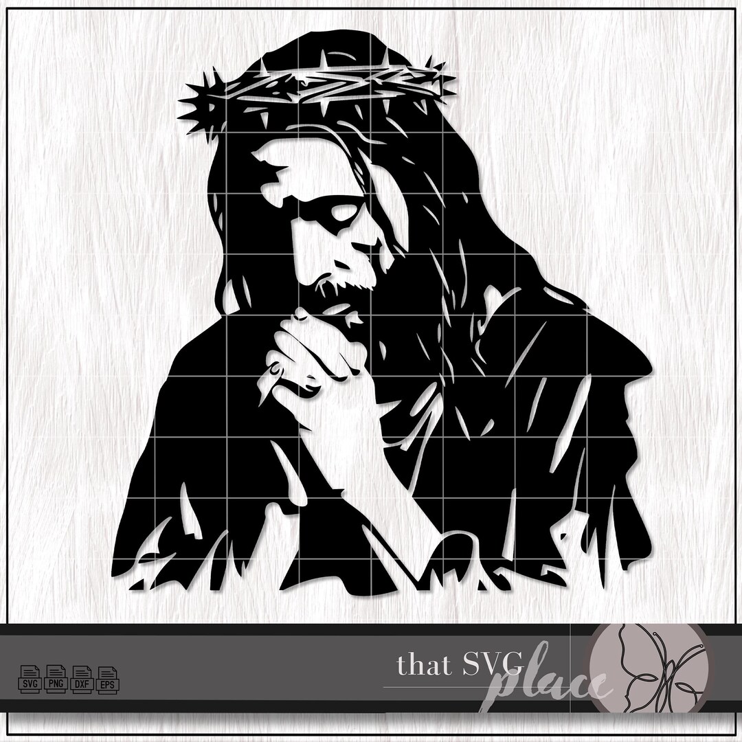 Jesus Face SVG, Crown of Thorns SVG, Faith SVG, Christ Svg, Christian ...