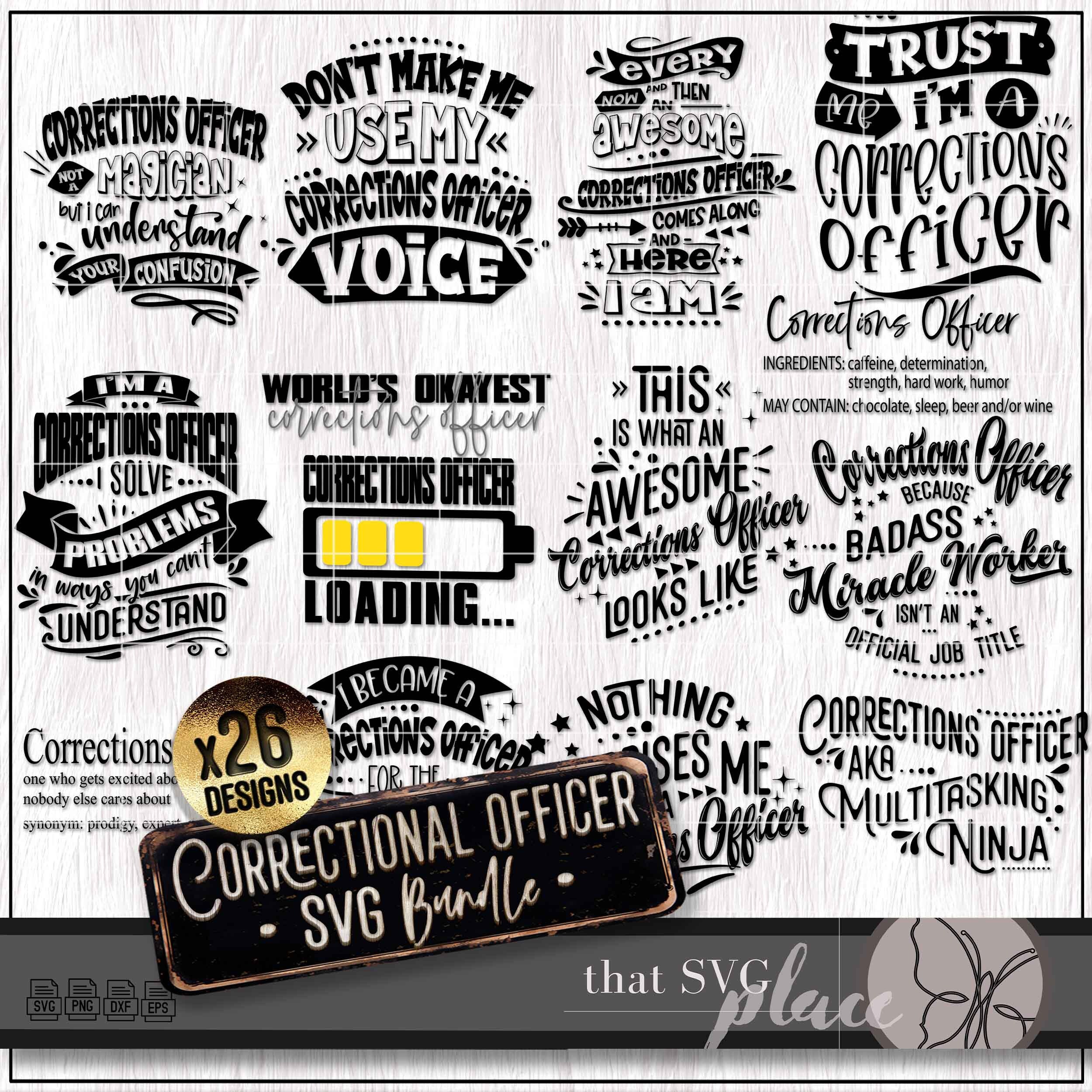 Corrections Officer SVG, Correctional Officer SVG PNG Bundle, Prison ...