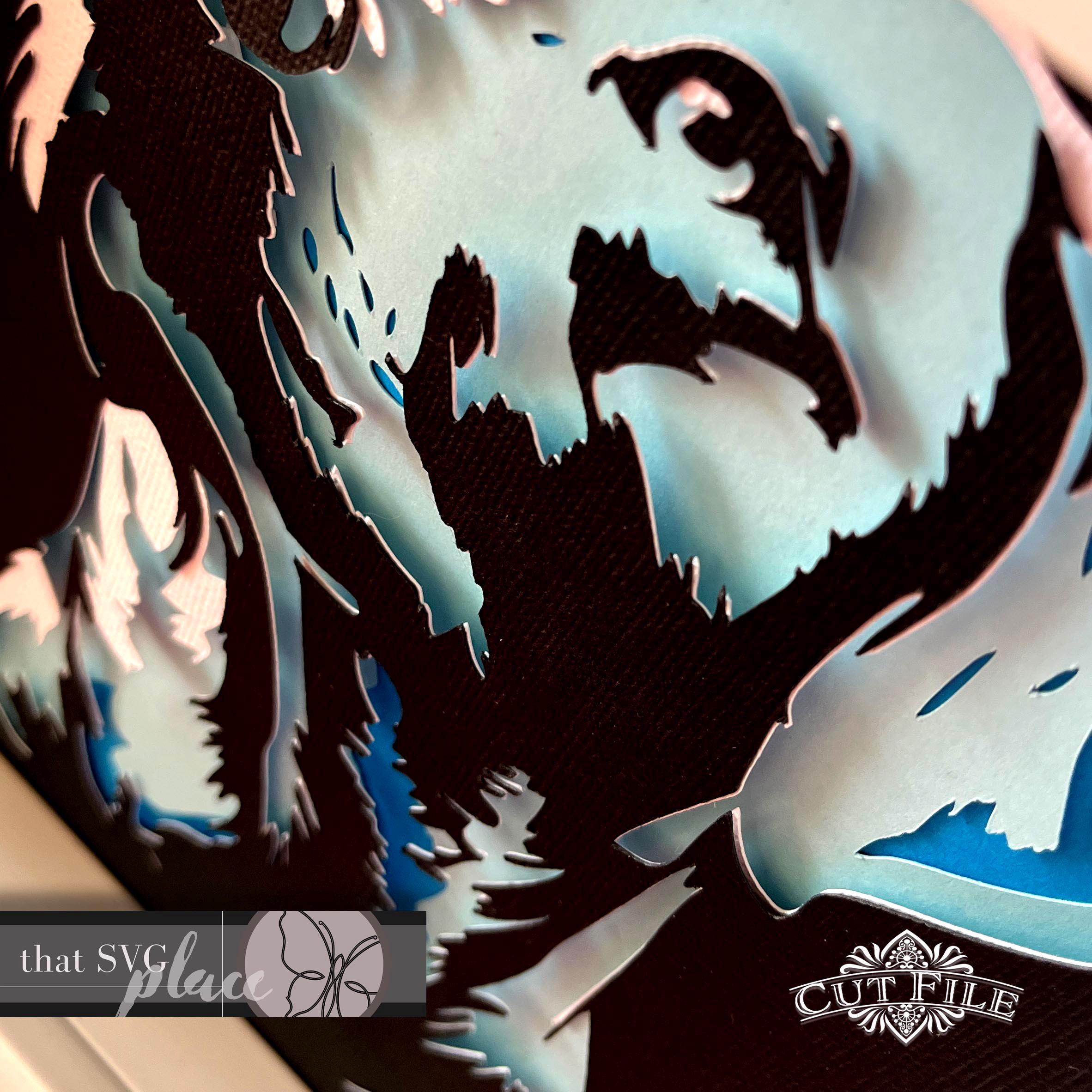 3D Labrador Retriever SVG, Layered Shadowbox Template, Paper Cut Light ...