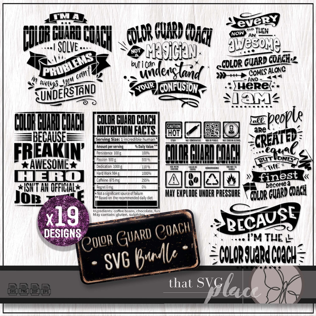 Color Guard Coach SVG, Color Guard SVG, Drum Corps SVG, Marching Band ...