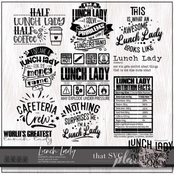 Lunch Lady Svg - Etsy