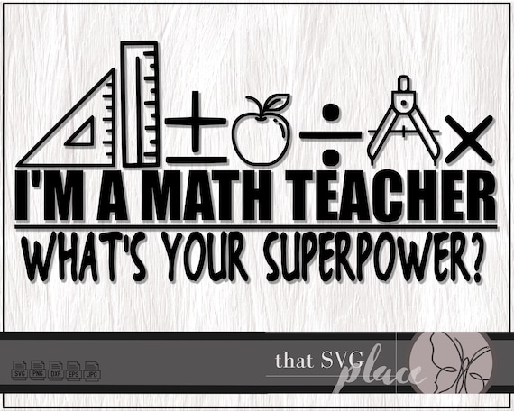 Math Teacher SVG Math SVG Teacher SVG Cricut Cutting File - Etsy Canada