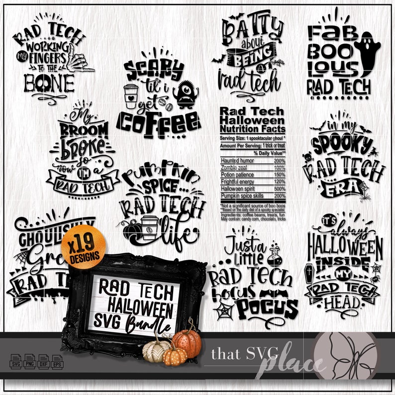 Rad Tech SVG, Halloween Bundle, Xray Tech SVG Png, CT Tech Appreciation ...