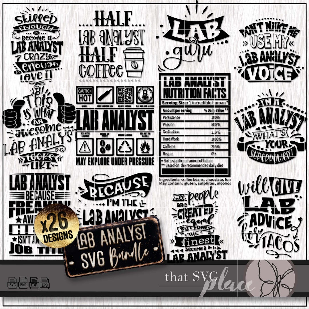 Lab Analyst SVG, Lab Technologist PNG Bundle, Lab Tech Svg, Laboratory ...