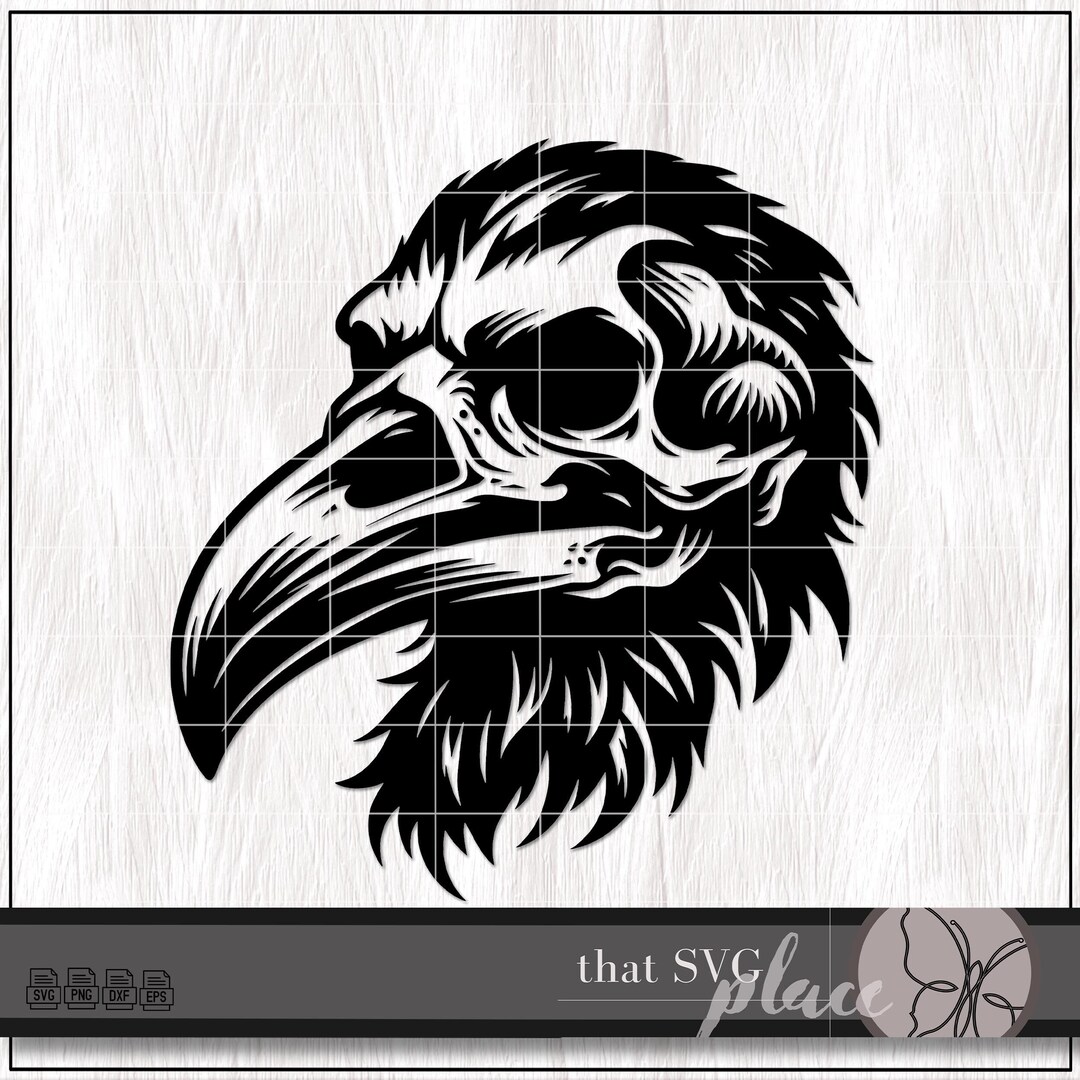 Raven Skull SVG, Crow Skull SVG, Gothic Raven PNG, Goth Shirt Clipart ...