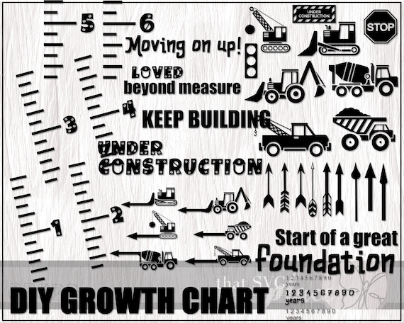 Growth Chart SVG Growth Chart Ruler Height Chart Cricut - Etsy Canada