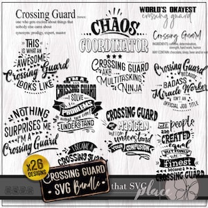 Crossing Guard SVG Bundle, Crosswalk Attendant Svg PNG, Cross Guard Svg ...