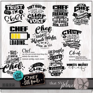 Chef SVG PNG Bundle, Cook SVG Clipart, Sous Chef Svg, Cooking ...