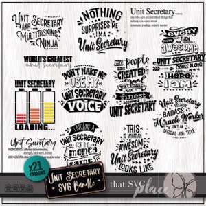 Unit Secretary SVG Bundle, Hospital Clerk PNG Clipart, Admin ...