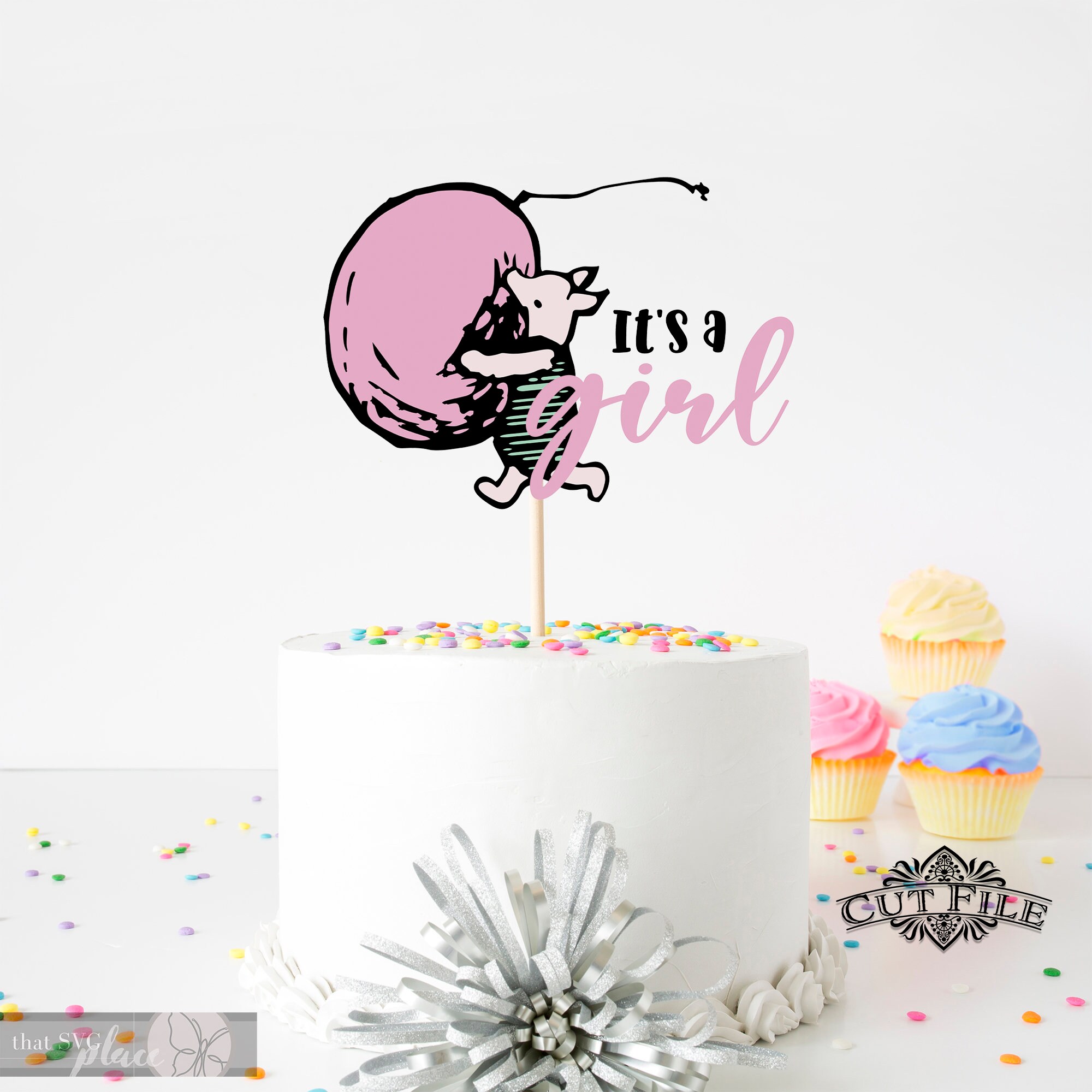 Gender Reveal SVG Classic Winnie the Pooh Clipart Piglet - Etsy