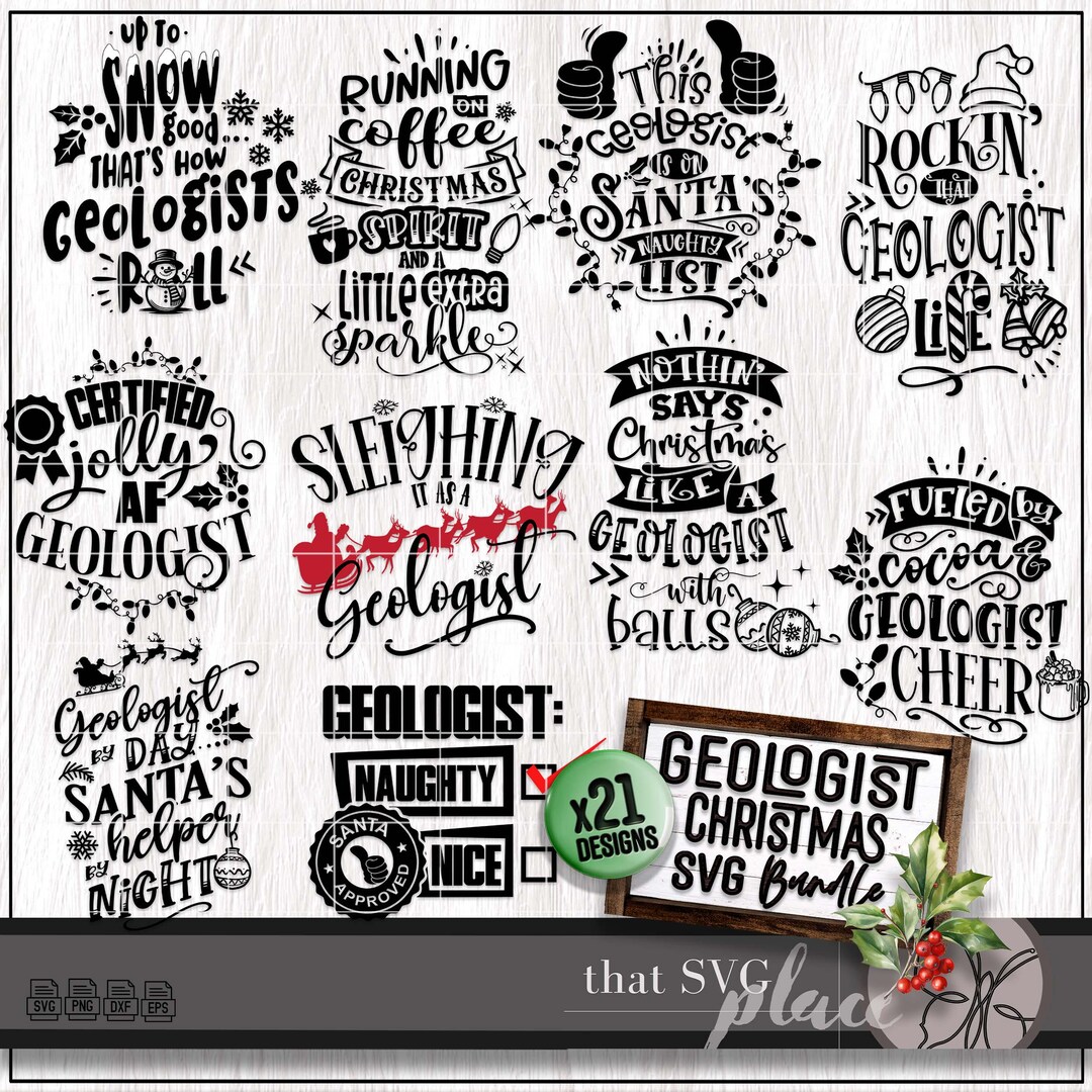 Geologist SVG, Christmas PNG Bundle, Geology Student SVG, Sparkle Svg ...