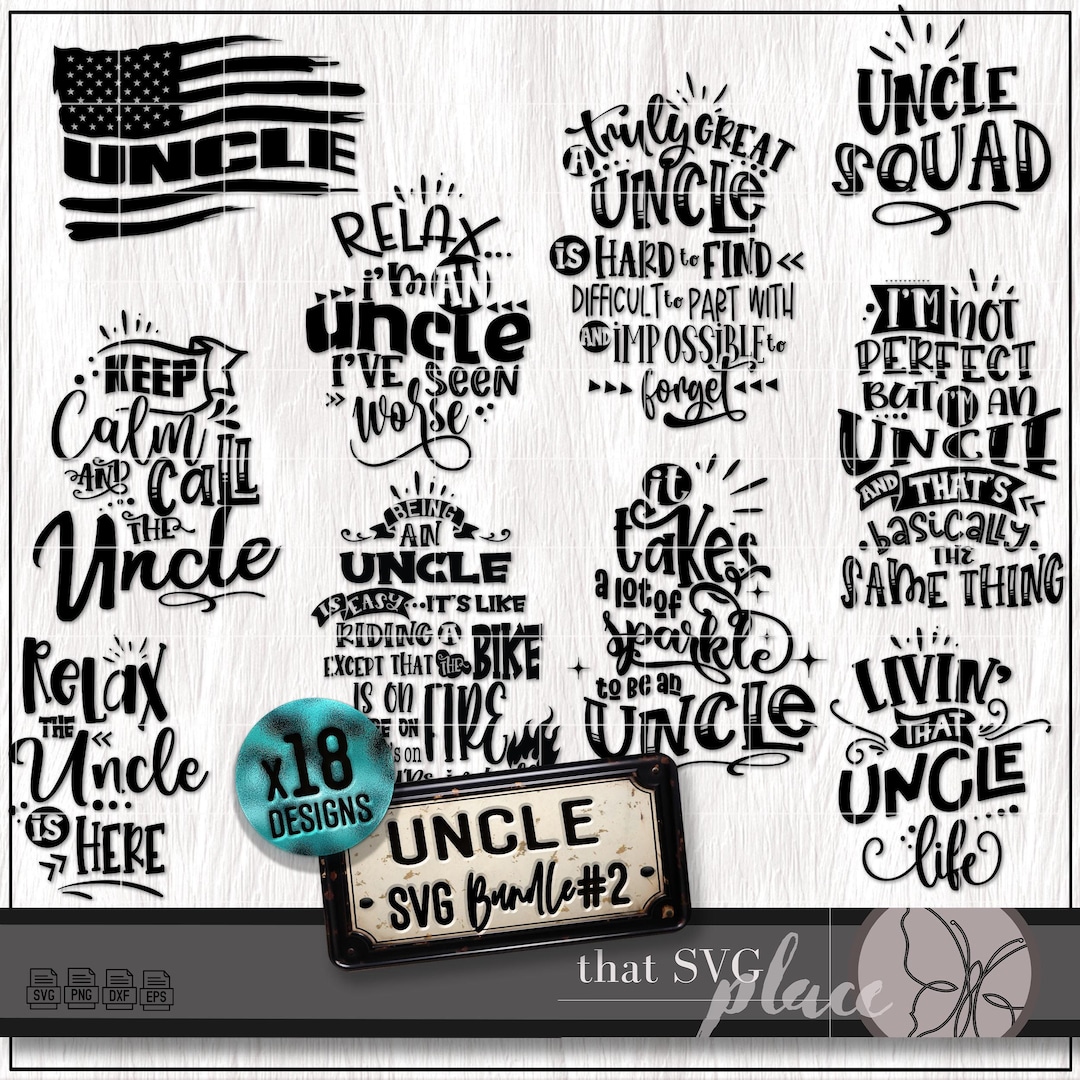 Uncle SVG Bundle 2, Funny Great Uncle PNG, New Future Uncle ...