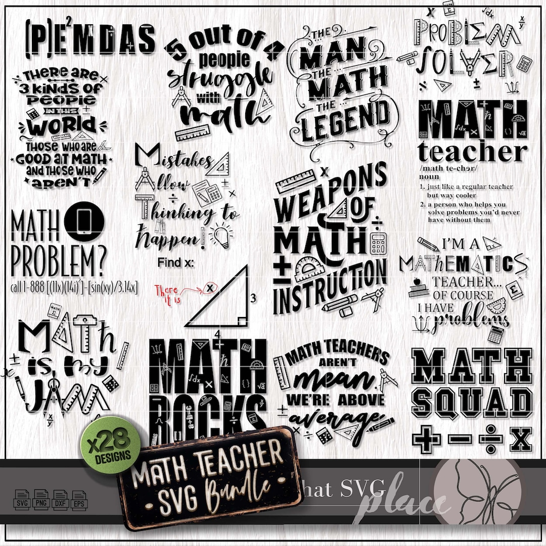 Math Teacher Shirt SVG, Math Classroom Decor, Math SVG, Teacher SVG ...