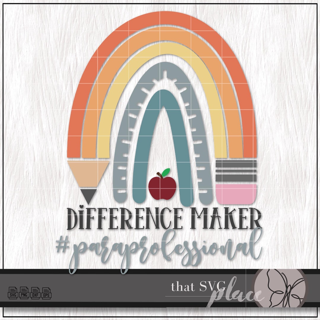 Paraprofessional SVG PNG Clipart, Para SVG, Difference Maker Svg, Para ...