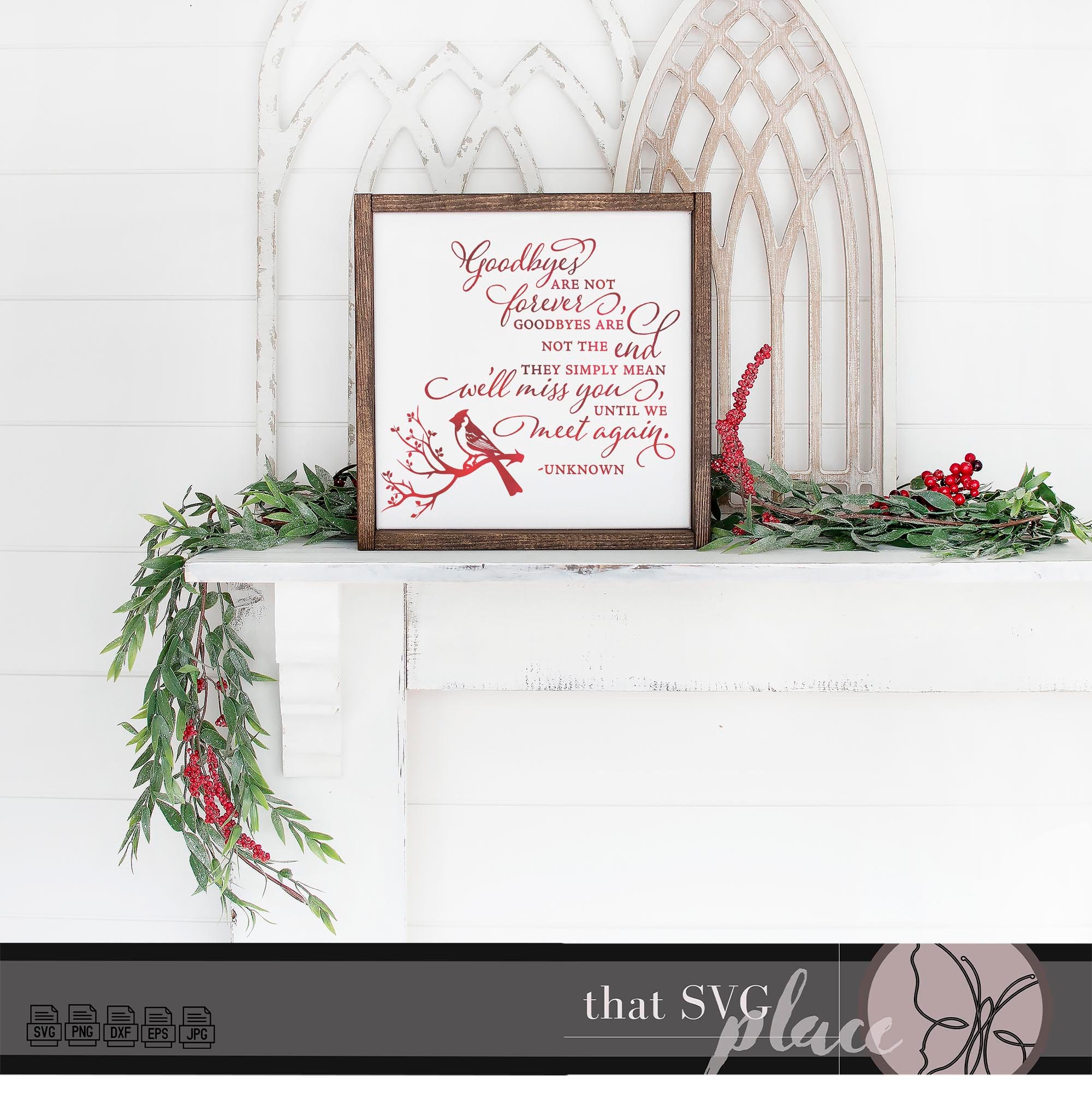 In Loving Memory SVG, Cardinal SVG Png, Cardinal Ornament Svg, Rest in ...